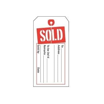 Amazon.com : Jumbo Hold Sold Tag Jumbo Merchandise Tag 250 Per Box ...