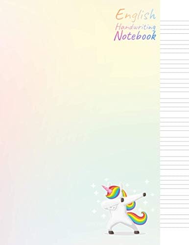 English Handwriting Notebook: 4 Line Ruled Notebook : Children 4 Line ...
