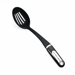 Amazon.com: KitchenAid Nylon Slotted Spoon, Black: Cooking Spoons ...