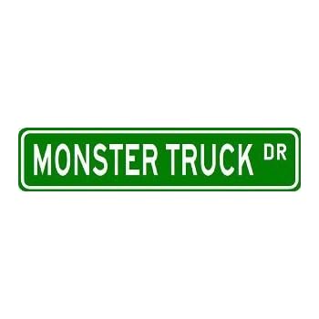 Amazon.com: StickerPirate Monster Truck Parking Only 8" x 12" Metal ...