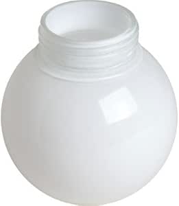 White 6" Globe Acrylic 3-1/4" Fitter - - Amazon.com