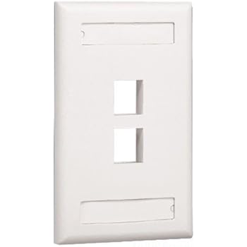 Amazon.com: Panduit NK2FIWY 1-Gang 2-Port Faceplate with Label, Off ...