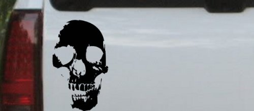 Amazon.com: 4in X 6.5in Black -- Skull Shadow Skulls Car Window Wall ...