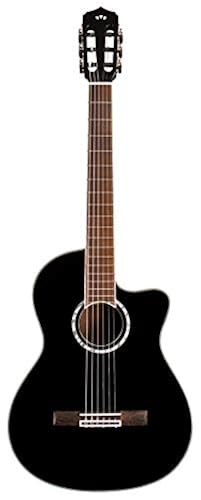 Cordoba Fusion 5 Jet Acoustic-Electric Cutaway Nylon String Guitar, Jet ...