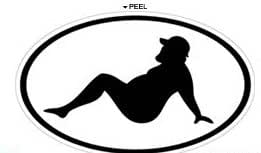 Amazon.com - Chubby Mudflap Guy Euro Oval - Sexy Mudflap Girl - Window ...