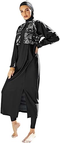 Muslim Swimsuits for Women 3 Piece Long Sleeve Modest Swimwear Islamic ...