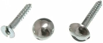 Mirror Screw and Dome Head Chrome No. 8 X 32Mm 1 1/4 Inch Pack of 10 ...