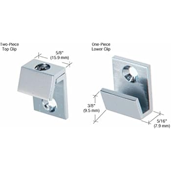 C.R. LAURENCE MC00BN CRL Brushed Nickel 5/8" Wide Beveled Mirror Clip ...