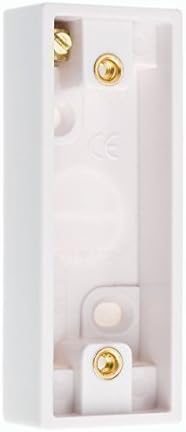 Single White Architrave Surface Mounted Pattress Knockout Back Box ...