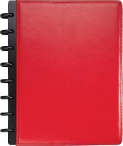 Amazon.com : Staples Arc Customizable Leather Notebook System, Red, 6-3 ...