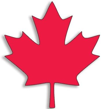LARGE Red MAPLE LEAF Shaped Sticker (canadian decal canada): Amazon.ca ...