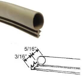 STB Weatherstrip, Kerf-Mounted, Bulb Type, Tan - 25 ft Roll ...