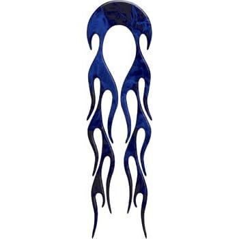 Amazon.com: Motorcycle Fender Inferno Blue Flame decal - 14" L x 4" W ...