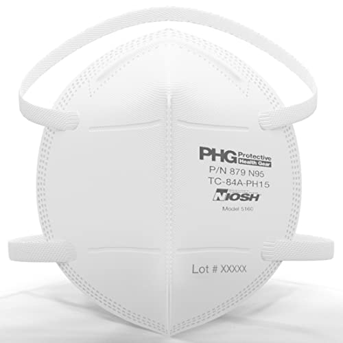 PHG PROTECTIVE HEALTH GEAR N95 Mask, NIOSH Certified, MADE IN USA ...