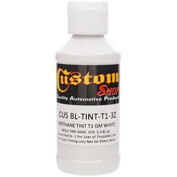 Amazon.com: Custom Coat 3 Ounce (GM White Color) Urethane Tint ...