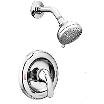 Moen 82602 Adler 2 Handle Tub & Shower Chrome Finish Faucet 2 1-Spray ...