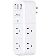 Amazon.com: USB Outlet Extender Surge Protector - with Rotating Plug, 6 ...