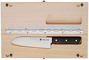 Snow Peak Chopping Board Set - Birch Wood Cutting Board & Stainless Steel Chef Knife - Kitchen ...
