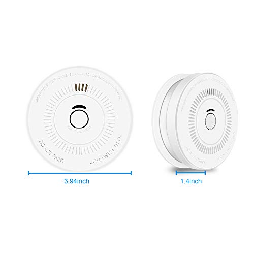 3 Pack Smoke Detector, Portable Fire Alarms Smoke Alarms Battery ...