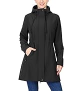 33,000ft Women's Softshell Long Jacket with Hood Fleece Lined Windproof ...