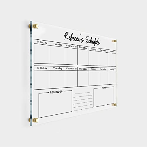 Custom Weekly Family Calendar with Side Headers - Dry Erase Board, Dry ...