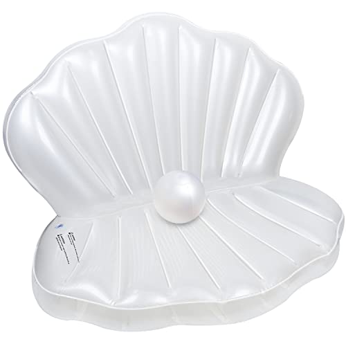 Zcaukya Inflatable Seashell Pool Float, 45.2 Inch Giant Clam Air-Filled ...