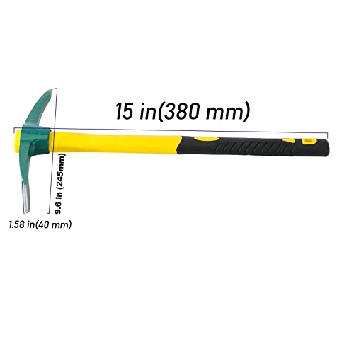ZEONHEI Pick Mattock Hoe Heavy Duty, Gardening Hand Pick with 15 Inch ...