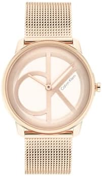 CALVIN KLEIN ICONIC MESH, 35MM UNISEX's CARNATION GOLD DIAL, IONIC ...