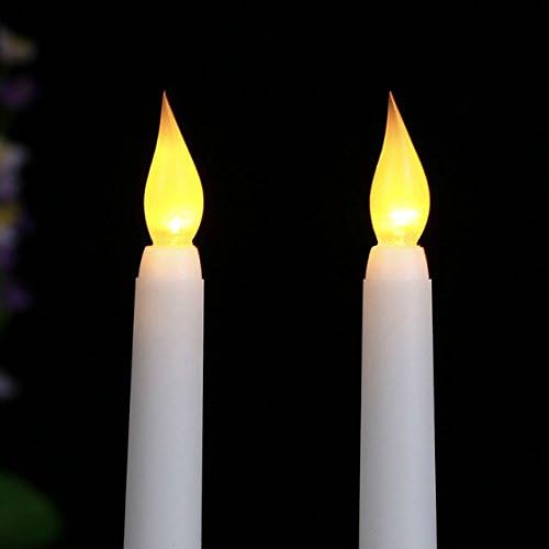 ARDUX 28cm Long LED Flameless Taper Candles Battery Operated Electric ...
