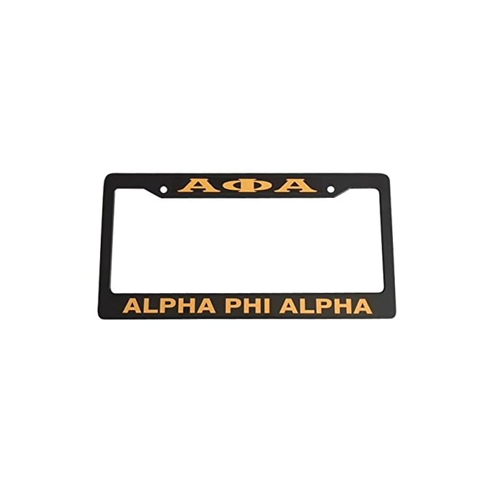 Buy Alpha Phi Alpha Black Plastic License Plate Frame Greek Fraternity ...