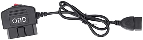 OBD Power Adapter Cable, 48cm/18.9in OBD Charger with Switch Button for ...