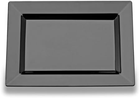 Amazon.com: Black 6 Inch Plastic Rectangular Plates - Case of 120 ...