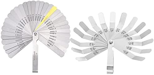 سعر Feeler Gauge Set, 2 Pack, 1 x 32 Blade Feeler Gauge, 1 x 16 Blade Offset Feeler Gauge, Dual ...