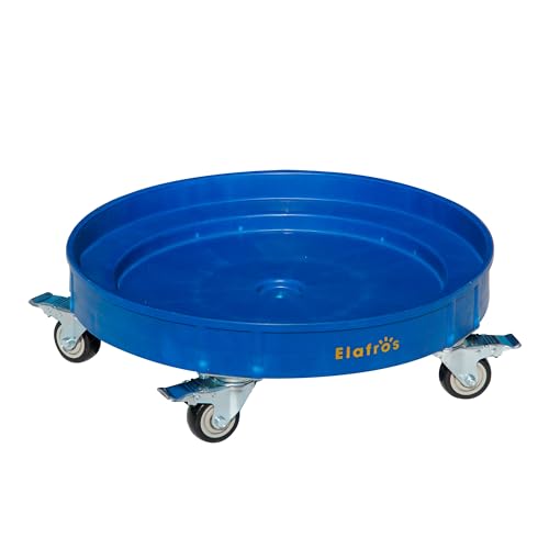ELAFROS 30 Gallon and 55 Gallon Heavy Duty Plastic Drum Dolly – Durable ...