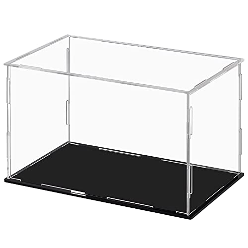 LileZbox Acrylic Display Case, Black Mirrored Display Box, Versatile ...