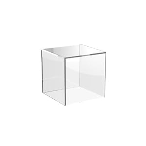 Acrylic Cube Display Stand Square 5 Sided Box Perspex Tray Retail Shop ...