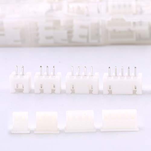 Hilitchi 560Pcs 2.54mm 2/3/4/5 Pin Housing and Male/Female Pin Head Connector Adapter Plug Set ...