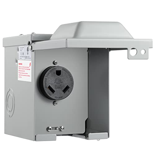 Yukilyn RV 30 Amp Power Outlet Box, 125Volt NEMA TT-30R, RV Power ...