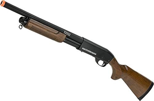 Evike S&T M870 Type Metal Airsoft Shotgun (Version: Enforcer/Black/Wood ...