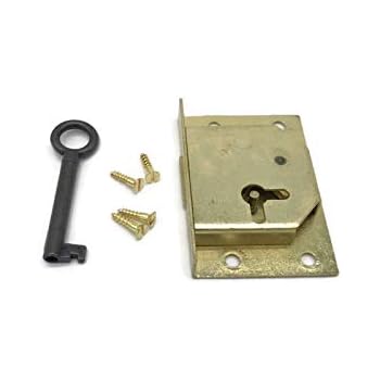 Rounded Half Mortise Lock w/Skeleton Key for Right Hand Cabinet Doors ...