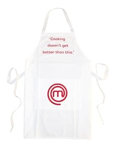 MasterChef Official Merchandise Apron with pocket (white): Amazon.co.uk ...