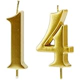 Amazon.com: Giant, Gold 14 Balloon Numbers Set - 40 Inch | Gold 14 ...