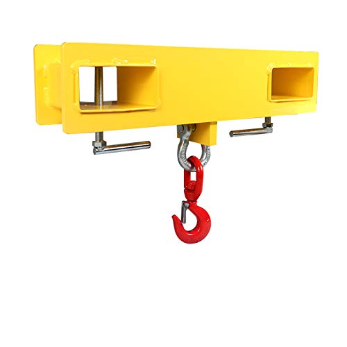 Sulythw Yellow Forklift Lifting Hook, 4800lbs Forklift Mobile Crane ...