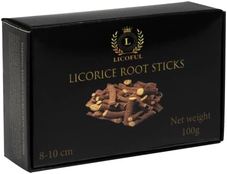 LICOFUL Licorice Root Sticks - 100% Pure Liquorice Root Sticks - 100g ...