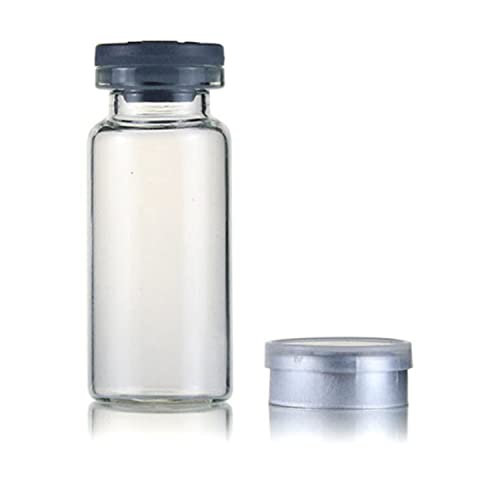 20 Pcs 10ml Glass Bottle,Sterile Transparent Vial,Seals Empty Vials ...