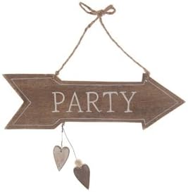 Party Arrow Sign - Natural Wood: Amazon.co.uk: Garden & Outdoors