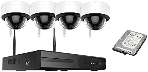 4 IP Wireless Security Cameras with Wireless NVR Network Device with ...