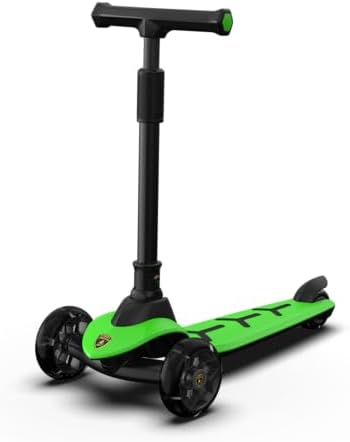 Lamborghini Green Scooter for Kids of Ages 3-8, 3 Wheel Scooter for ...