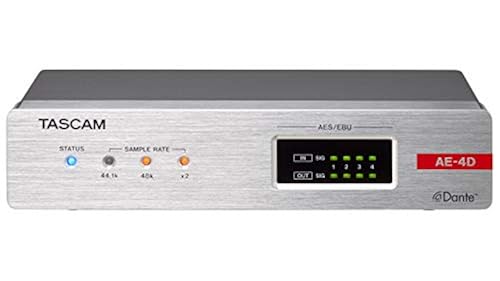 Tascam AE-4D 4 Channel AES/EBU Input/Output Dante Converter with Built ...