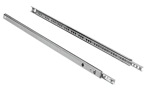 17mm Drawer Runners Ball Bearing Grooved Metal Slides Various Lengths ...